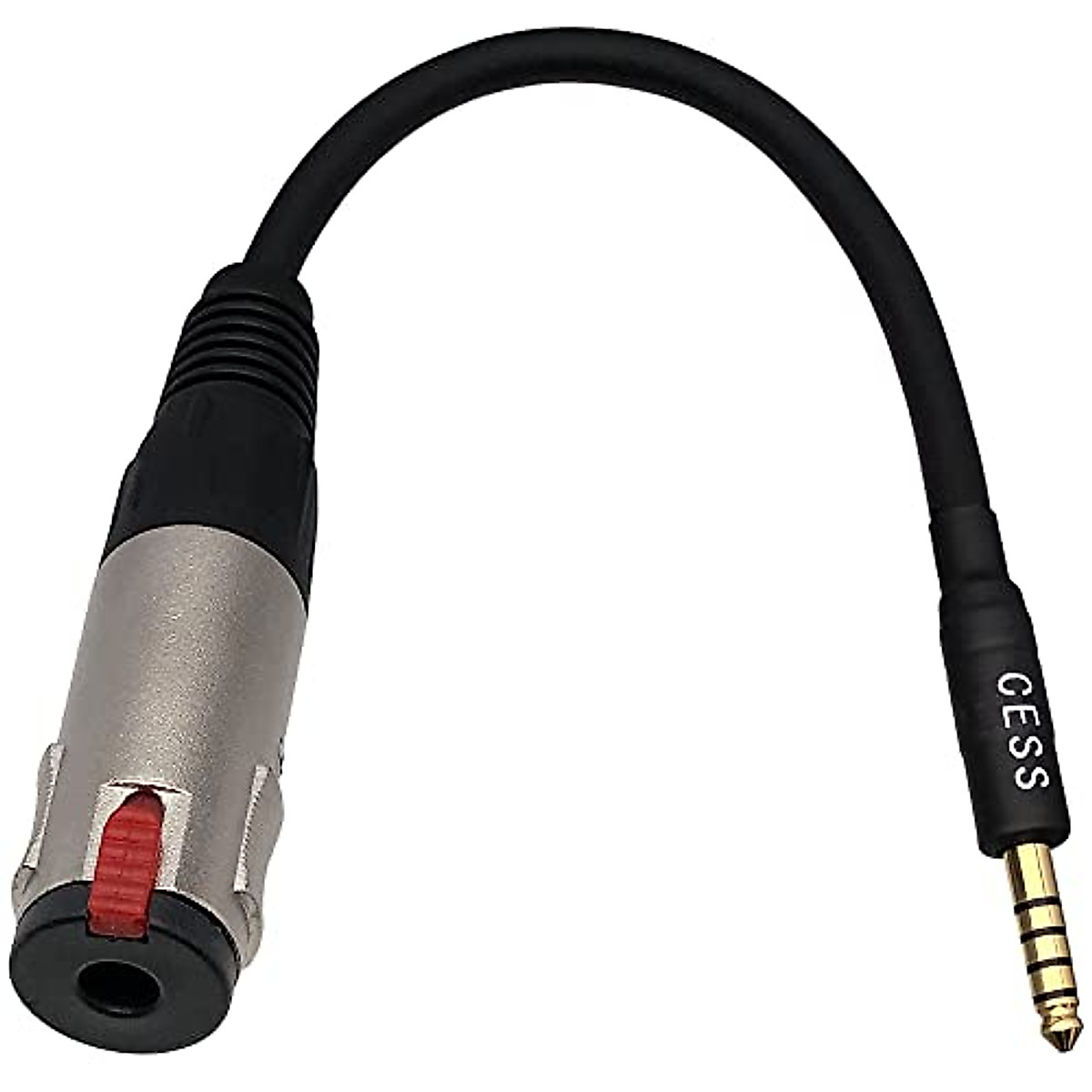 CNCESS CESS-267 Male 4.4mm to Locking Type 6.35mm 1/4 Inch TRS Female Jack Adapter Cable for Headphone / MP3 / DAC/Music Player/Amplifier