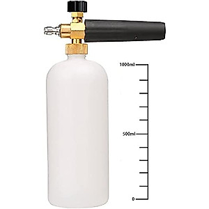 Adjustable Foam Cannon 1 Liter Bottle Snow Foam Lance with 1/4" Quick Connector Foam Blaster for Pressure Washer Gun,Heavy Duty Brass Knob