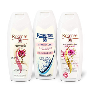 Rosense Shampoo & Conditioner & Shower Gel Bath Set