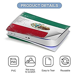 AoHanan Flag of Mexico PS5 Skin Console and Controller Anime Vinyl Cover Sticker Full Set for Playstation 5 Disc Edition
