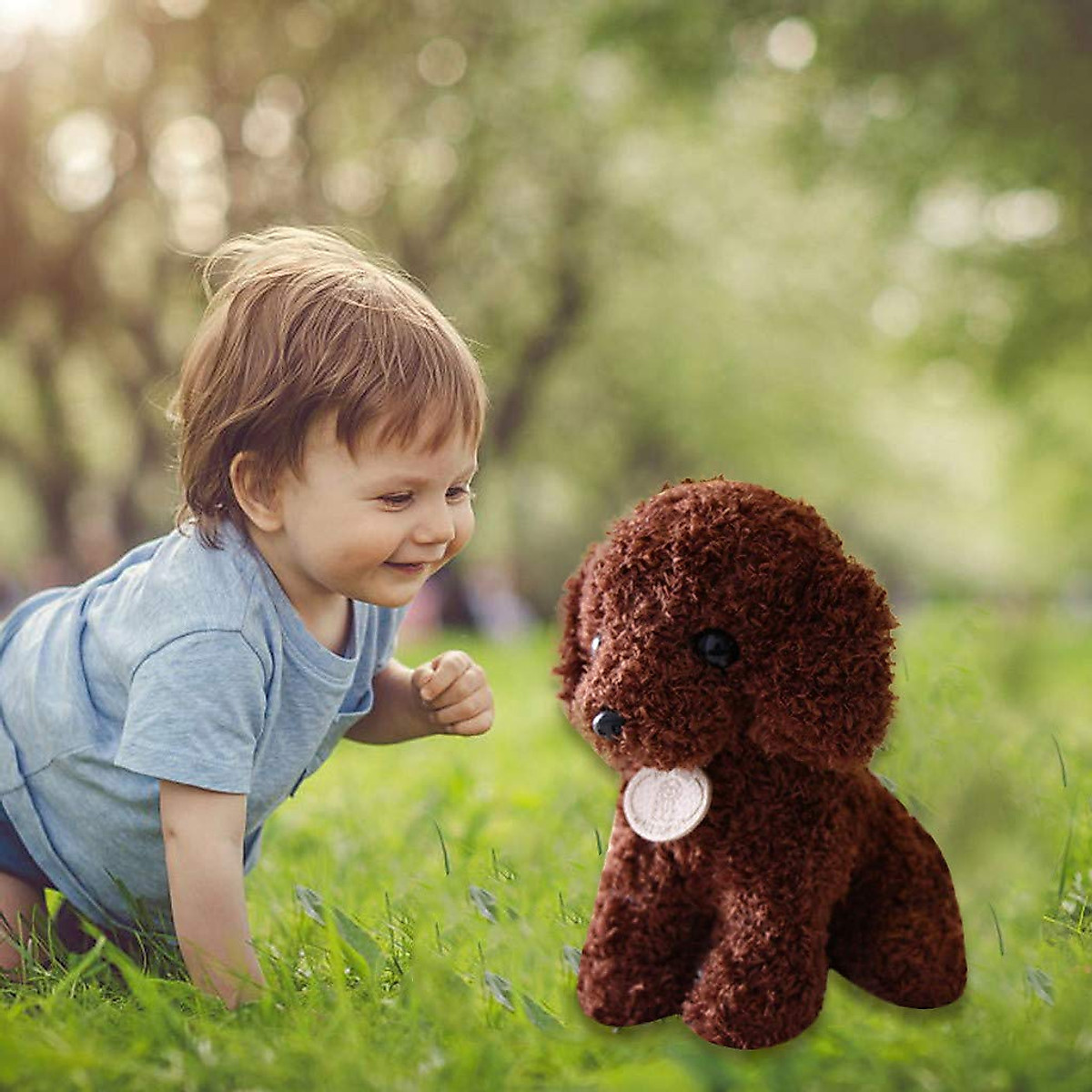 Muised Simulation Teddy Dog Plush Toy Puppy Doll Adults Gift 25CM Plushies Animals Stuffed Animals & Teddy Bears Adult Dolls Age 6-8 Action Figures Throw Pillows for Bed Winter Soft Warm