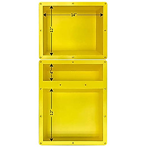 Uni-Green Tile Shower Niche 16"X34",Recessed Shower Shelf-Yellow