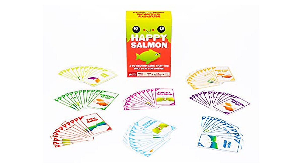 Exploding Kittens Happy Salmon Card Game for Family & Parties