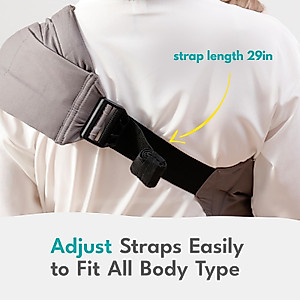 HOMEAL Baby Sling Carrier - Newborn to Toddler, Adjustable Hand-Free Sling for 7-40 lbs, Grey