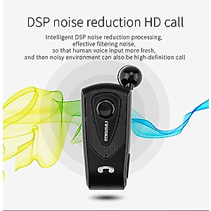 Fineblue F930 Wireless Freedom Business Bluetooth Headset Call Clarity Golden Blue Music No Bound Smart one Drag Two Bluetooth Earphone - Black