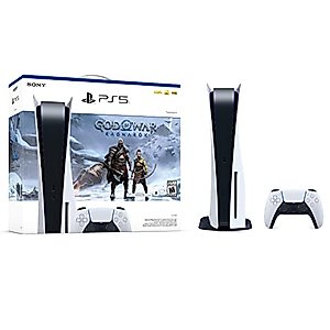 PS 5 Disc Version Gaming Console God of War Ragnarok Bundle with 4K UHD Blu-ray Player