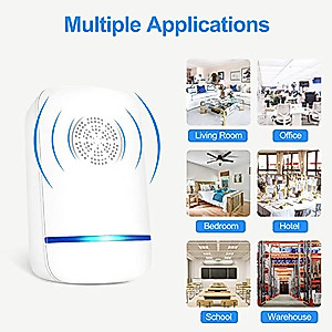 Ultrasonic Pest Repeller 6 Packs, Pest Repellent Ultrasonic Plug in Indoor Pest Control for Insect Mouse Spider Ant Bug, Roach Repellent Indoor for Home, Garage, Warehouse, Office, Hotel