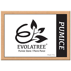 Evolatree Pumice Stone for Feet - Lava Foot Scrub, Cleaning & Exfoliating Hard Dead Skin, Corn & Callus Remover for Hands, Heels - Shower & Bath Wet Foot Scrubber, Scraper Pedicure Supplies Care Tool