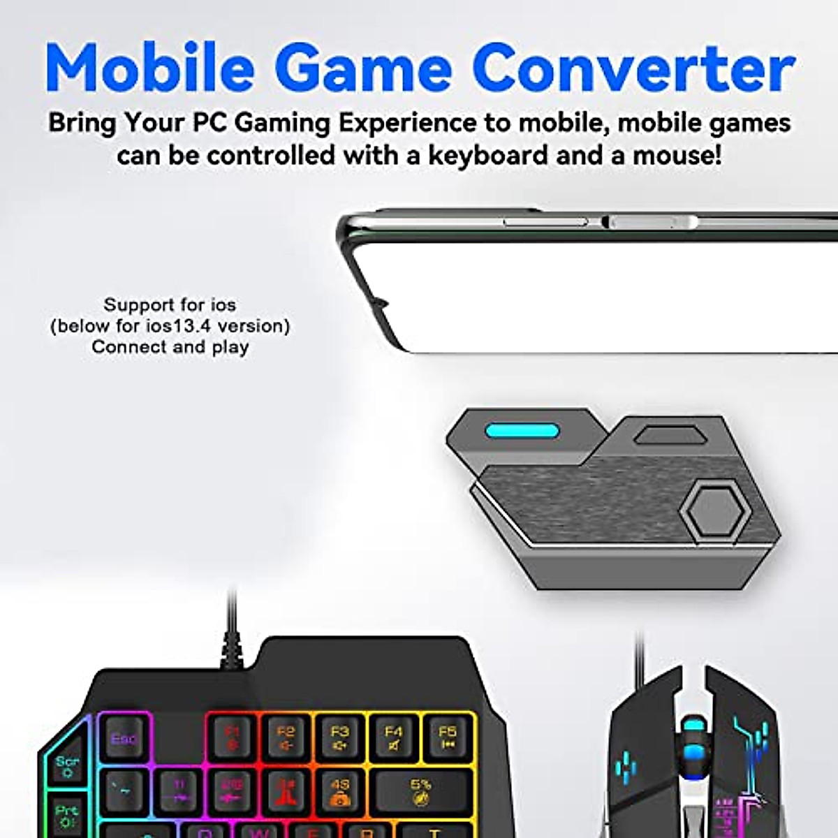Mobile Game Controller Converter, Mobile Game Throne Converter Support iOS Operating System Wide Range of Applications for Play Games