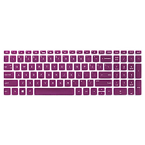 Keyboard Cover Compatible with 15.6" HP Pavilion x360 15-BR075NR, HP Envy X360 15M-BP012DX 15M-BP011DX 15M-BQ021DX, HP Pavilion 15-bs 15-bw 15-cb 15-cc 15-cd Series, 17.3" HP Envy 17M-AE111DX (Purple