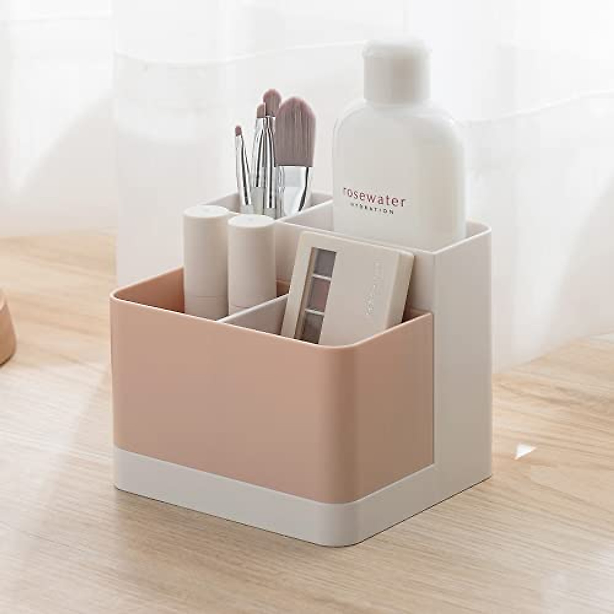 Poeland Desktop Storage Organizer Pencil Card Holder Box Container for Desk, Office Supplies, Vanity Table