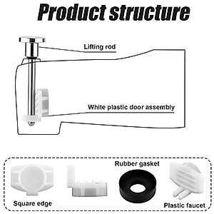 2pcs Tub Spout Diverter Repair Kit, Including 2 Diverter Valve Stems 2 Seals and Diverter Gates Shower Diverter Repair Kit Leaky Bathtub Faucet Repair Kit Bathtub Spout Repair Kit