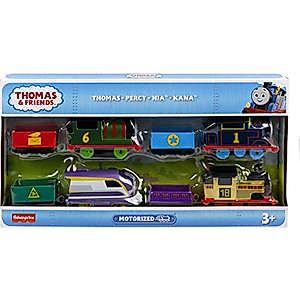 Thomas & Friends Toy Train 4-Pack With Thomas Nia Percy & Kana Motorized Engines For Preschool Kids Ages 3+ Years