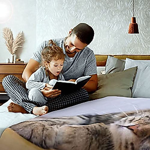 Gifts for Cat Lovers, Custom Cat Print Themed Blanket Personalized Photo Blanket for Pets, Cat Lovers Gift Ideas Soft Throw Blankets for Women Girls Christmas Birthday Gifts with Cute Cats 30x40 Inch