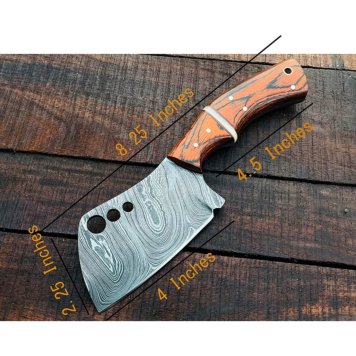 Hand Forged Damascus Steel Meat Cleaver Knife | Heavy Duty Vegetable Cleaver | Hand Forged full tang Professional Kitchen Cleaver