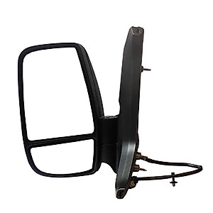 Driver Left Side Mirror Replacement Lower Glass with Plate fit Ford Transit 150 250 350 from 2015-Onward