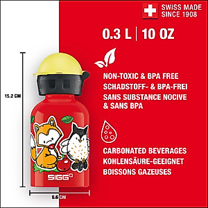 Sigg - Kids Water Bottle - Forest Kids - Leakproof - Lightweight - BPA Free - Aluminum - 10 Oz