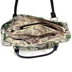 Western Purse Rhinestone Buckle Accent Handbag & Matching Wallet Set - Red/Black/White