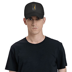 Electrician USA Flag American Electrician Baseball Cap Adjustable Size for Running Workouts and Outdoor Activities All Seasons Black