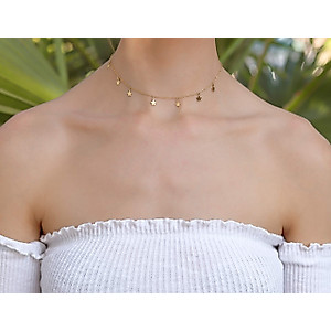Star Choker Necklace (Yellow Gold)
