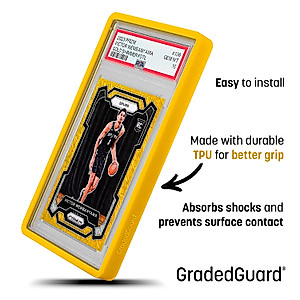 GradedGuard Graded Card Guard Case for Standard PSA Slab Case | Multiple Colors | Soft Touch Matte Finish | Stackable | Made to Fit PSA | Solid TPU and PC Design. (Red)