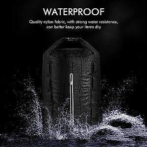 Atarni Waterproof Kayaking Dry Bag Backpack - Lightweight Floating Zipper Drybag Sack & Roll Top for Boating Canoeing Camping Rafting Paddleboarding Swimming Boating Hiking Fishing (Black2, 20L)