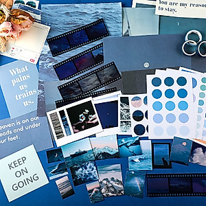 114 Pieces Scrapbooking Materials Scrapbook Supplies Pack for Art Journaling Bullet Junk Journal Planners Art DIY Paper Stickers Washi Tape Craft Kits Notebook Collage Album Aesthetic (Fresh Style)