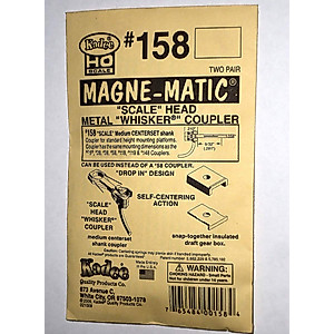 HO #158 Scale Whisker Coupler, 9/32" Center (2pr)