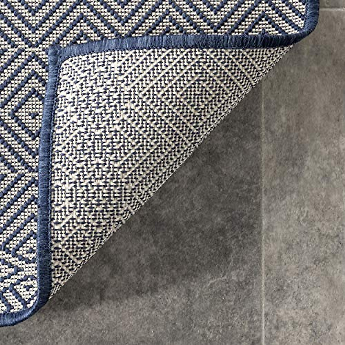 nuLOOM Paloma Abstract Geometric Indoor/Outdoor Area Rug, 4' x 6', Navy