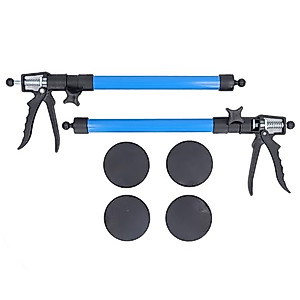 Telescoping Pole, Cabinet Jack with Non Slip Pads 2PCS Adjustable Cabinet Jack Support Pole Telescopic Support Rods 3Rd Hand Support Pole for Woodworking Cabinet Installation