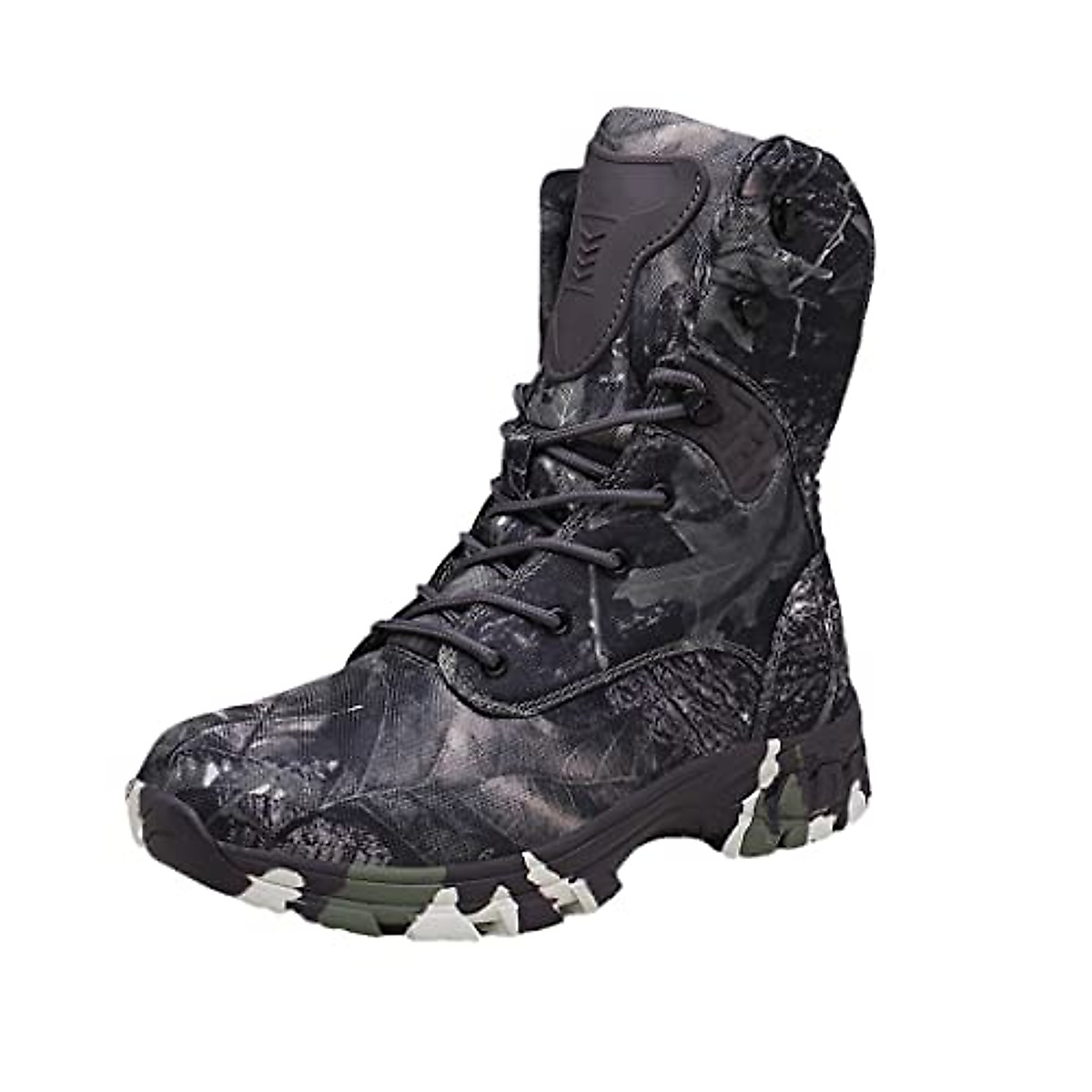 Men Camo Military Boots, Special Force Tactical Boots, Outdoor Desert Non-Slip Combat Shoes, Hiking Hunting Boot