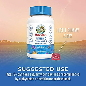 Vegan Vitamin C Gummies by MaryRuth's | 2 Month Supply | Great Tasting Plant-Based Formula Supports Immune Function & Overall Health for Adults & Kids | Non-GMO with 125 mg of Vitamin C Per Gummy