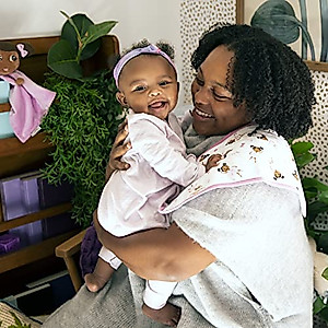 Little Muffincakes Burp Cloths 3 Pack Soft Knitted Jersey, Ballerina Theme (Zhara) Newborn & up, Pink