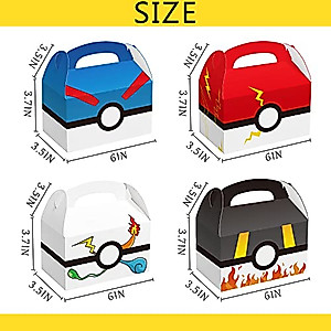 Video Game Goodie Bags 16 Pcs Gift Candy Treat Boxes for Kids Boys Girls Fairy Ball Comic Monster Video Game Anime Themed Party Decorations Supplies Favors