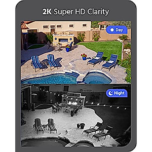 ANNKE WS300 3MP Wireless Camera System, 8 Channel 5MP Wireless NVR with 4Pcs 3MP Weatherproof IP Cameras, Compatible with Alexa, 100ft Night Vision, Smart Motion Alerts, 1TB HDD Included