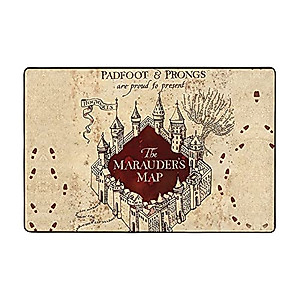 I Like Exercise Marauders Map Carpet Area Carpet Picnic Mat Beach Mat Bedroom University Dormitory Living Room Comfortable and Durable Decorative Carpet72 X48