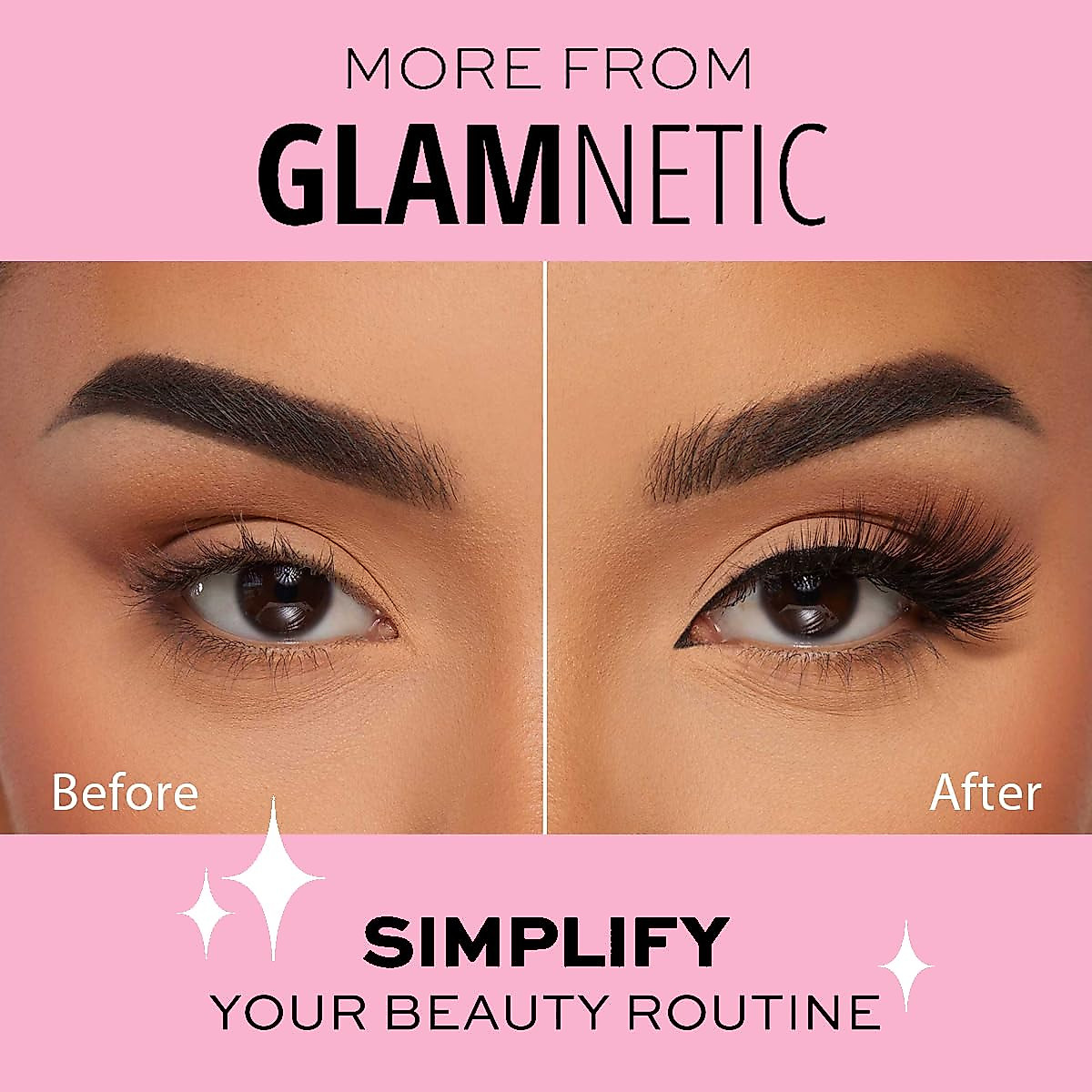 Magnetic Eyelashes – Viral | Artificial Magnetic Lashes, Made with Synthetic Faux Mink Fiber, Comfortable and Natural Lash Extention Look, Reusable Up To 60 Times, Long Wispy 15mm, 1 Pair