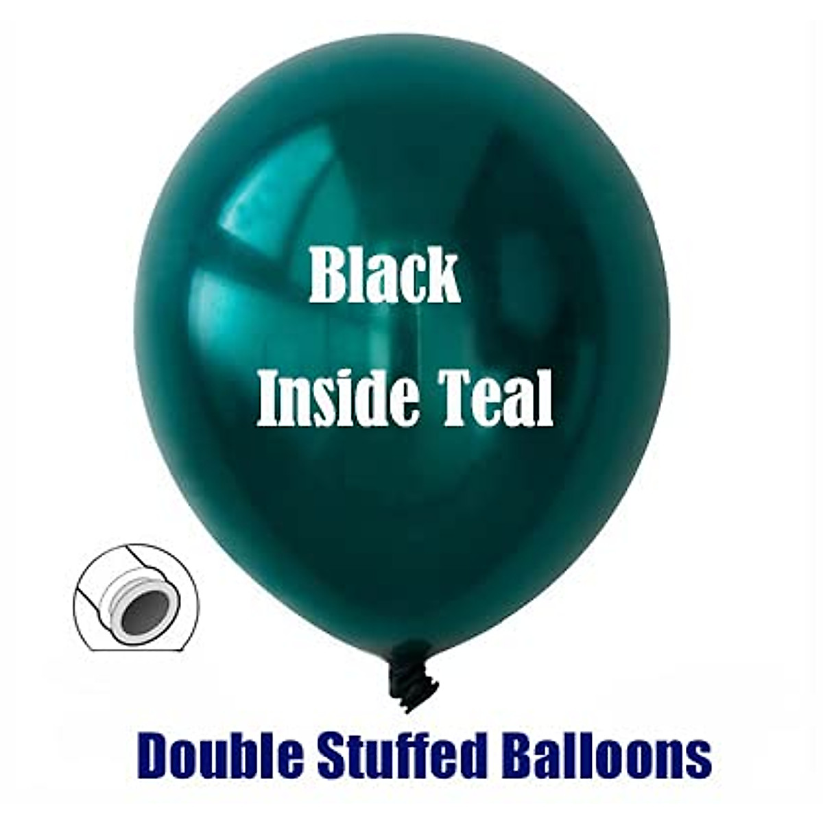 Beaumode DIY Dark Teal and Tiffany Balloon Garland for Birthday Communion Baby Shower Bridal Shower Balloon Arch Graduation Party Backdrop Decoration (Tiffany and Teal)