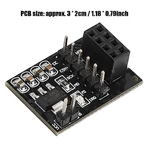 10PCS Black Socket Adapter Board,3.3V NRF24L01+ Module Pinboard Socket Adapter Module Board
