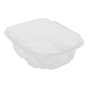 Karat 12oz PET Tamper Resistant Hinged Deli Container with Lid - 200 ct