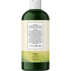 Extra Clarifying Shampoo and Scalp Scrubber - Sulfate Free Cleansing Shampoo for Oily Hair Care with Hair Shampoo Brush and Scalp Exfoliator Made with Recycled Wheat Straw and Soft Silicone 16 fl oz