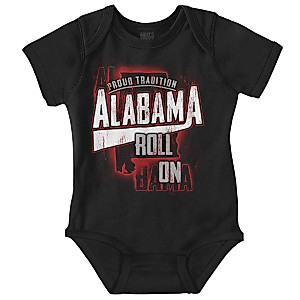 Brisco Brands Alabama Tradition Distressed Athletic Baby Romper Boys or Girls