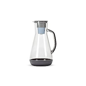 Hydros Water Filter Pitcher - 64 oz Water Pitcher - Powered by Fast Flo Tech - Dishwasher Safe - 60 Second Quick Fill-Up - BPA Free Water Filter - 8 Cup Capacity - Grey