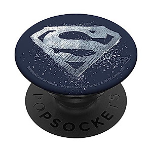 DC Comics Fan Art Superman Chrome Logo PopSockets Grip and Stand for Phones and Tablets