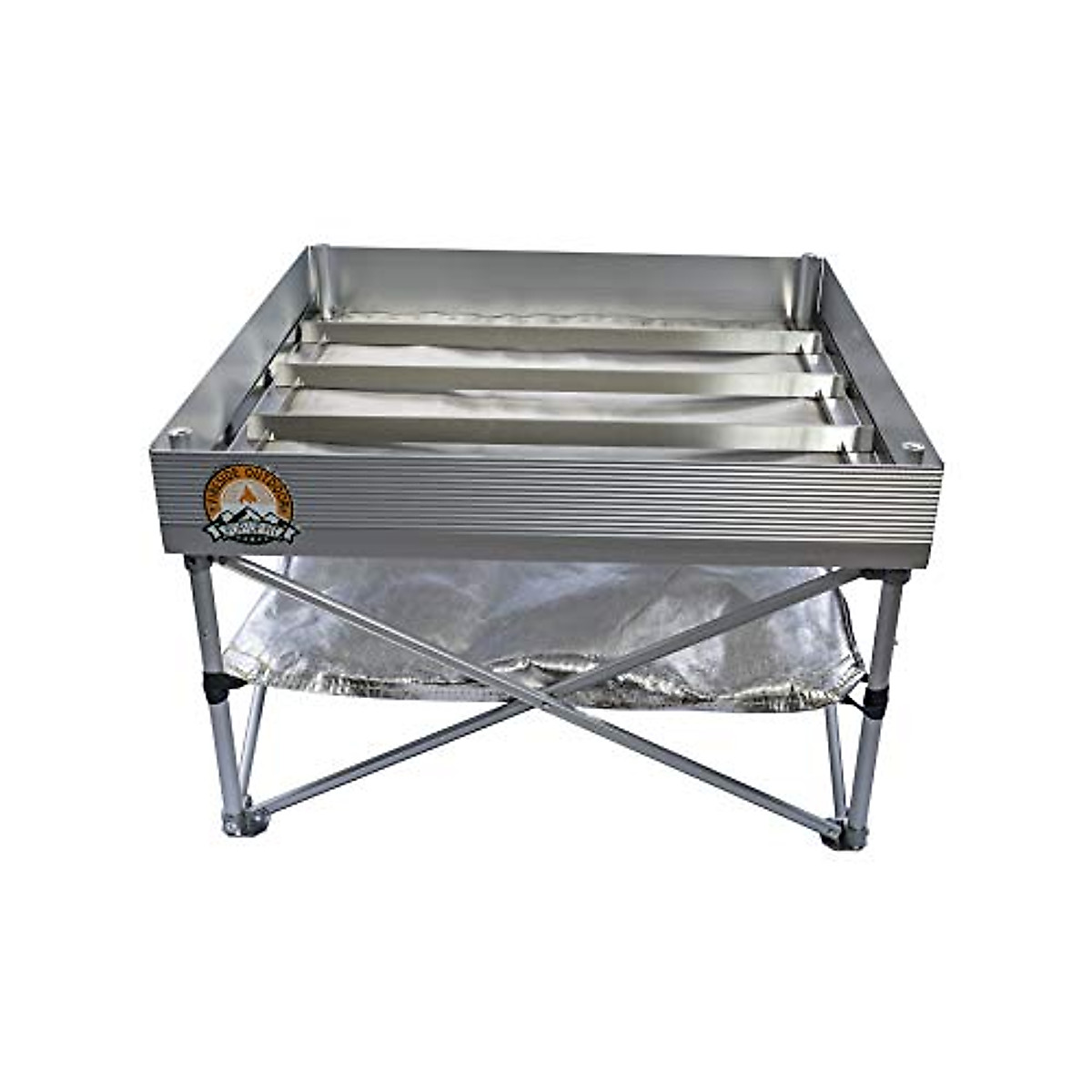 Dutch Oven Fire Table Bundle | Pop-Up Fire Pit + Frontier Grates | Portable Dutch Oven Table & Fire Pit | 13lbs. Total Weight | Packs Smaller Than A Camping Chair | Heat Shield Included