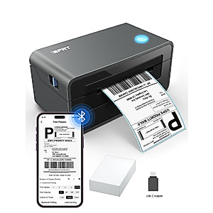 iDPRT Thermal Label Printer SP410 Thermal Shipping Label Printer, 4x6 Label Printer, Thermal Label Maker, Compatible with Shopify, Ebay, UPS, USPS, FedEx, Amazon & Etsy, Support Multiple Systems