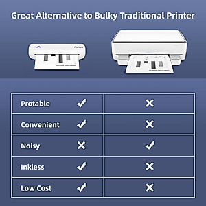 Cooljun Portable Printer Wireless for Travel,Inkless Thermal Printer Bluetooth Support 8.5'' x 11'' US Letter & A4 Paper Mobile Printer Compatible with iOS, Android & Laptop for Office, Home, School