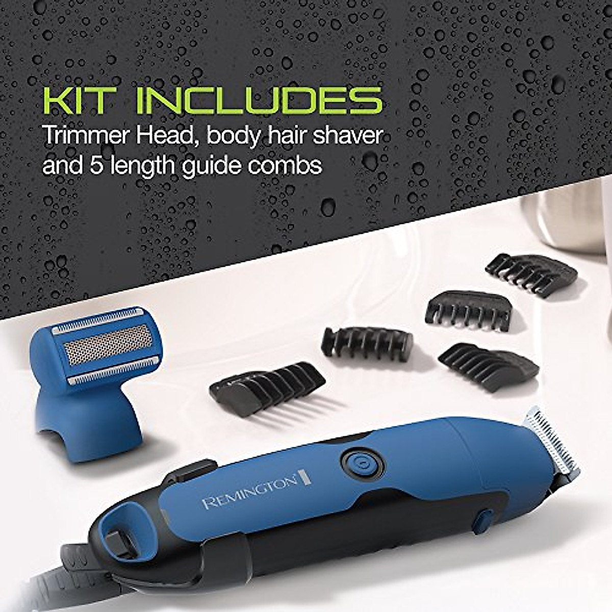 Remington PG6250 WetTech Lithium Powered Head, Beard, & Body Grooming Kit, Trimmer (8 Pieces)