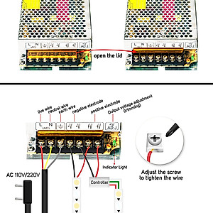BTF-LIGHTING AC100-240V to DC12V16.5A Max198W Switching Power Supply Device Transformer Adapter Converter for LED Strip Module,CCTV Camera,Security System,Radio,Cats