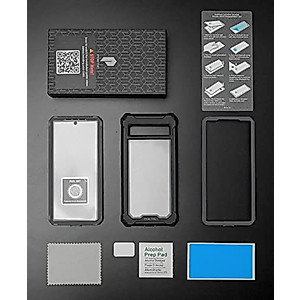 Poetic Guardian 6FT Drop Tested Case for Pixel 6A 5G - Built-in Screen Protector, Full Body Hybrid Shockproof, Black/Clear